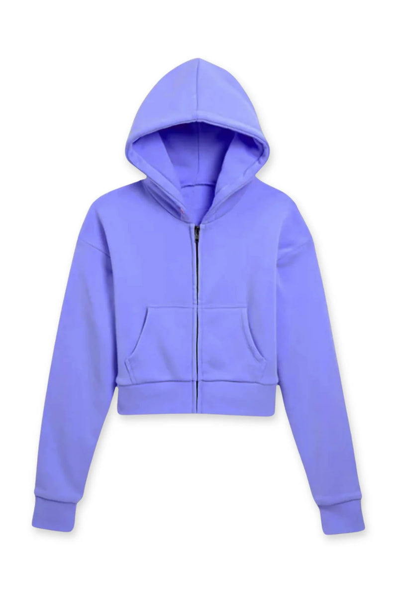 Katie J NYC Tween Dylan Cropped Zip Hoody in Peri – Wild Willow